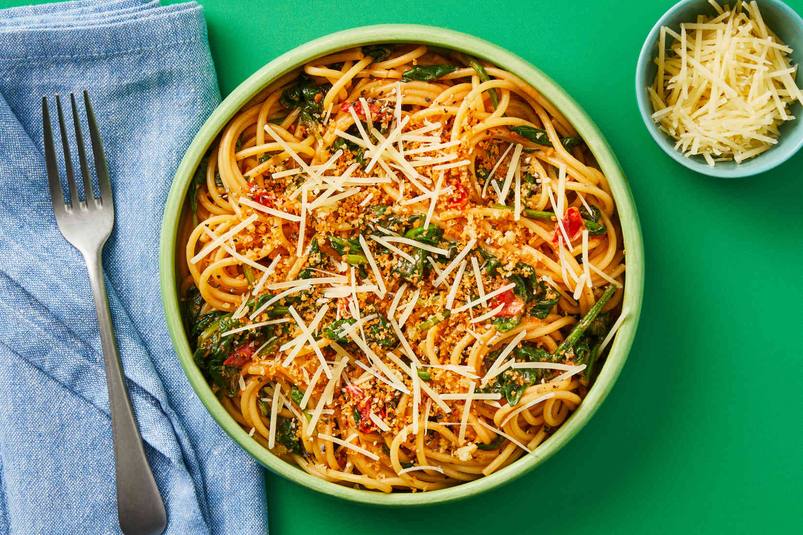Chicken-Tomato-Herb-Spaghetti-with-a-Kick-plus-Spinach-Toasted-Garlic ...